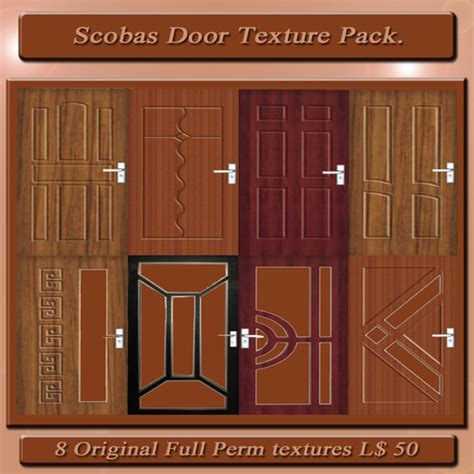 Second Life Marketplace Scobas Full Perm Single Door Texture Pack 6