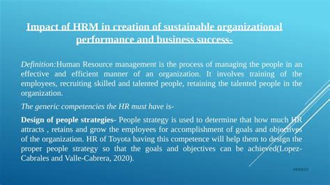 Impact Of Hrm On Organizational Performance And Business Success
