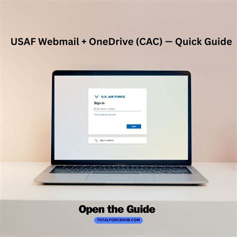 How To Access Usaf Webmail And Onedrive With Cac A Step By Step Guide