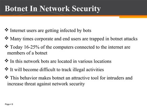Botnet Detection Techniques PPT Information And Network Security Computing