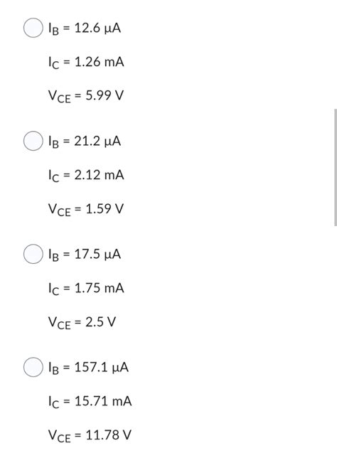 Solved Find The Values Of IB IC And VCE For The Circuit Chegg Com