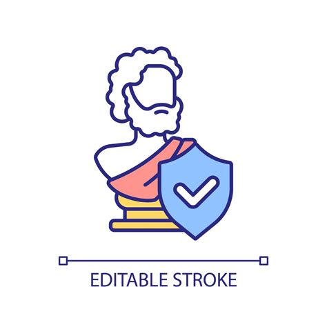 Greco Roman Culture Heritage Protection Rgb Color Icon Art
