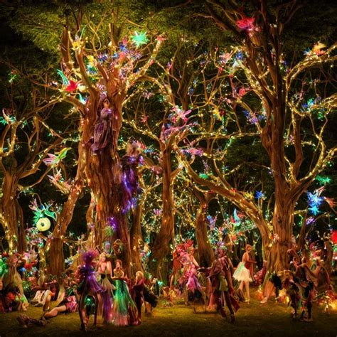 Photography Award Of A Night Carnival Fairies Around A Stable
