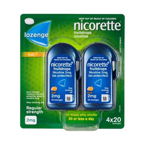 Buy Nicorette Quit Smoking Regular Strength Nicotine Lozenge Fruitdrops