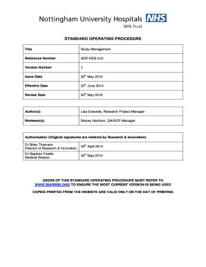 Fillable Online SOP X Title Version X Effective Date Fax Email Print PdfFiller
