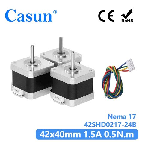 17hs4401 Nema17 Stepper Motor 42x42x40mm Dc12 24v Hybrid 15a For Cnc