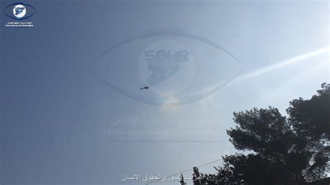 عدسة المرصد السوري ترصد تحليق مروحيتان لقوات التحالف الدولي لليوم