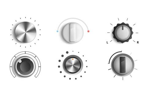 Volume Knobs And Round Adjustment Dial For Audio Stereo System
