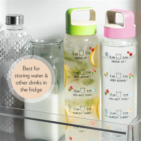 Buy Borosil Am Pm Glass Bottle W Husk Lid Pink At Best Price Online