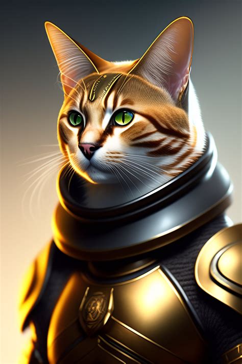Lexica A Humanoid Cat Soldier Helmet With Ears