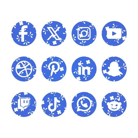Социальные медиа иконы Логотип с X X Иконой Instagram Tiktok Youtube