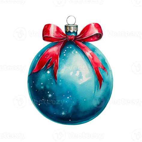 Watercolor Christmas Tree Decorations Ai Generative 33134946 Png
