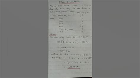 Time Delay Calculations Of 8051 Youtube