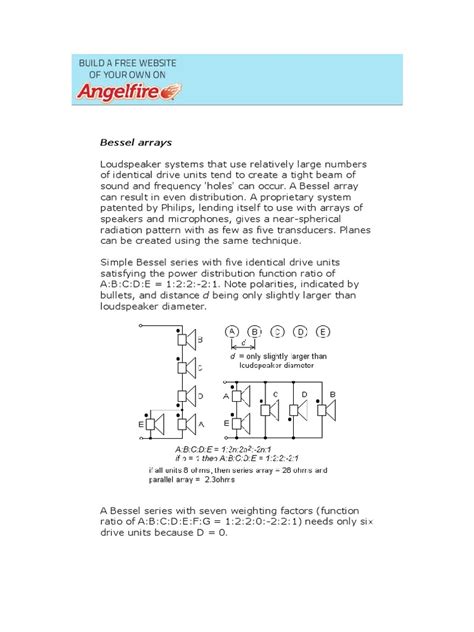 Bessel Arrays Pdf Loudspeaker Sound Technology