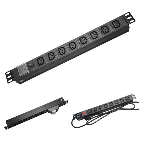 IEC C13 PDU Rack Mount Power Distribution Unit 250VAC 50 60Hz