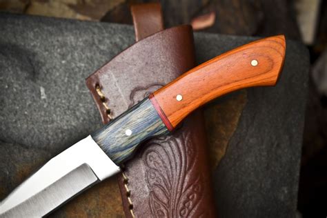 Ashen Edge Custom Hand Forged Skinner Knife Aus 8 Steel Hard Wood