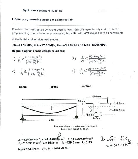 Optimum Structural DesignLinear Programming Problem Chegg