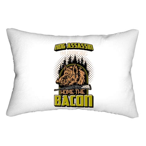 Vintage Hog Hunting Bringing The Bacon Hog Assassin Lumbar Pillows Sold