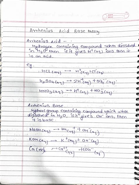 Arrhenius Acid Base Theory Pdf