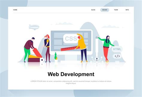 Web Development Modern Flat Design Concept Vector Art At Vecteezy