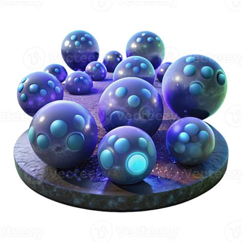 Vibrant Modern A Field Of Glowing Bioluminescent Orbs Floating In A Dark Ethereal Space In A