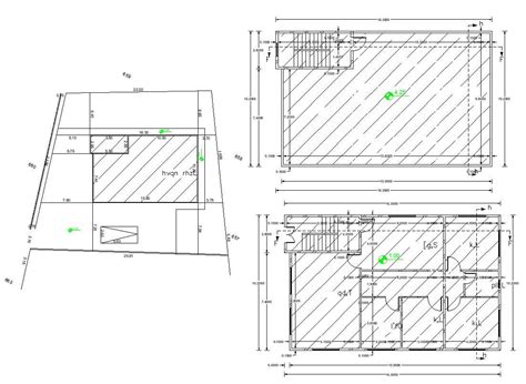Plot And House Demarcation With Architectural Planning DWG File