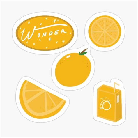 Orange Aesthetic Pack Sticker By Kiestak