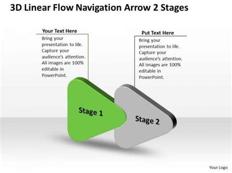 D Linear Flow Navigation Arrow Stages Ppt Customer Tech Support PowerPoint Slides