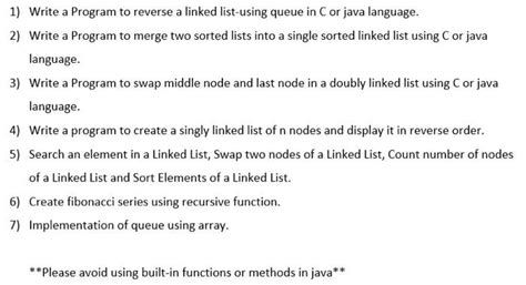 Solved 1 Write A Program To Reverse A Linked List Using