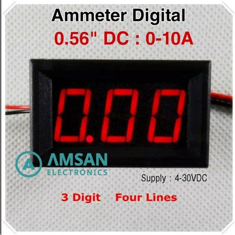 Jual Digital Ammeter Dc 0 10a 0 56 Inch Pengukur Arus Current Meter Shopee Indonesia