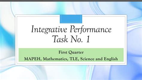 Integrative Performance Task No 1pptx