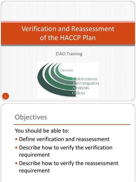 Validation Verification And Reassessment Of The Haccp Pdf