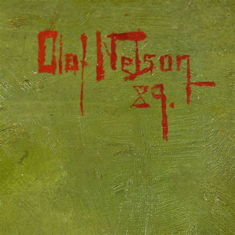 Olof Sager Nelson Olja På Duk Sign Och Dat 89 Bukowskis