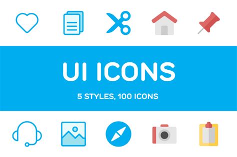 600 Ui Icons Custom Designed Icons ~ Creative Market