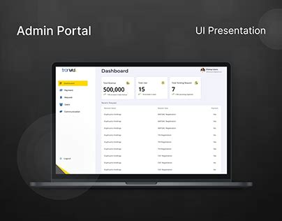 Portal Design Dashboard Projects Photos Videos Logos Illustrations And Branding Behance