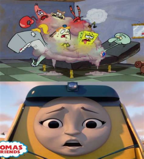 Rebecca Shocked At Squidbob Tentaclepants Ending By Danicakania2005 On