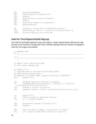 Trust Region Algorithm Bachelor Dissertation Pdf