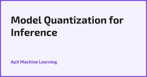 Model Quantization For Inference