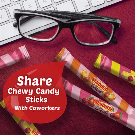Starburst Swirlers Chewy Sticks Candy Share Size 296 Oz Pack Of 10