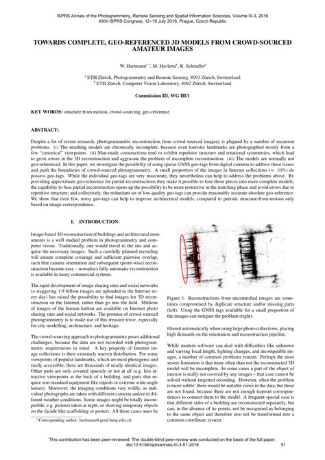 Pdf Towards Complete Geo Referenced 3d Models From Crowd Sourced