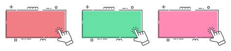 hand cursor with click here banner vector set action button with mouse