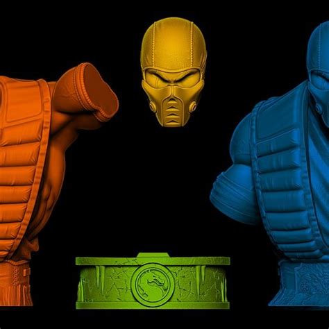 Stl File Fan Art Sub Zero From Mk Bust・3d Printable Model To Download