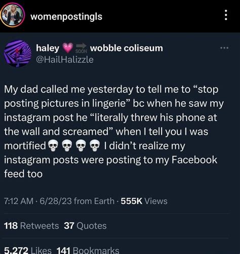 Womenpostingls Haley Wobble Coliseum My Dad Called Me Yesterday To Tell Me To Stop Posting