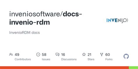 GitHub Inveniosoftware Docs Invenio Rdm InvenioRDM Docs
