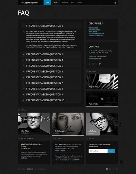 The Depending Theme Psd Creative Beacon