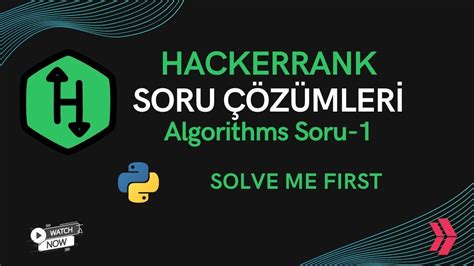 Hackerrank Algorithms Problem Solving Solve Me First Youtube