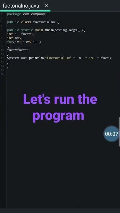Java Program To Find The Factorial Of A Number In Javajava