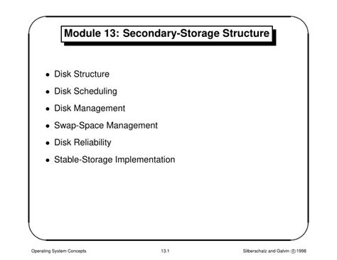 Ppt Module 13 Secondary Storage Structure Disk Structure Disk