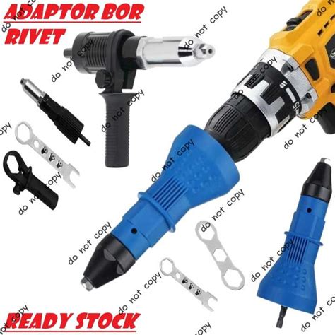 Alat Rivet Tang Rivet Konverter Konektor Bor Rivet Gun Adapter Tang