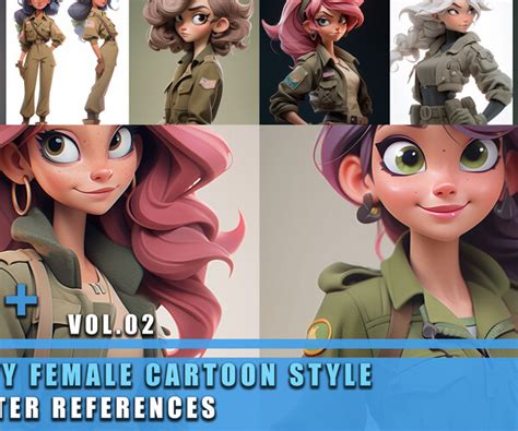 Artstation 710 Military Female Cartoon Style Character References